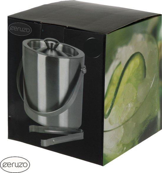 Ceruzo RVS IJsemmer - met IJstang - Dubbelwandig - Roestvrijstaal - 15 ...