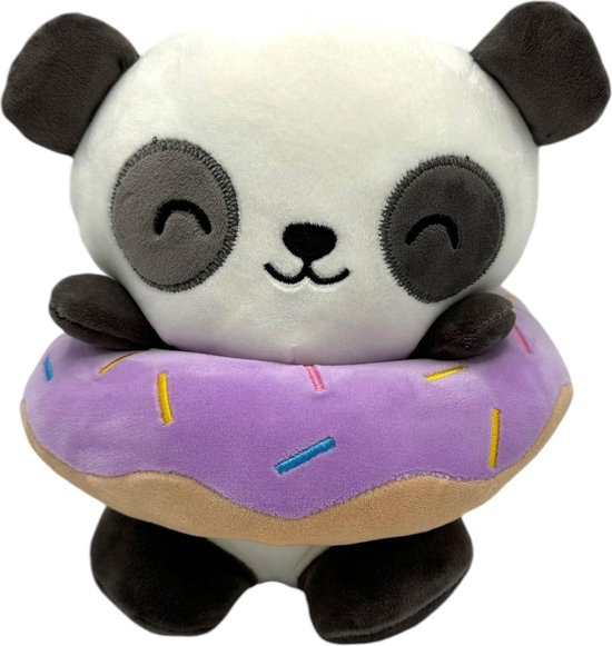 Kawaii Kuties - Donut Panda knuffel - 23 cm - Pluche | bol