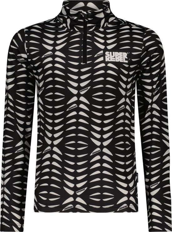 SUPER REBEL - spurt girls skipully - Pully ski meisjes - zwart combi | bol