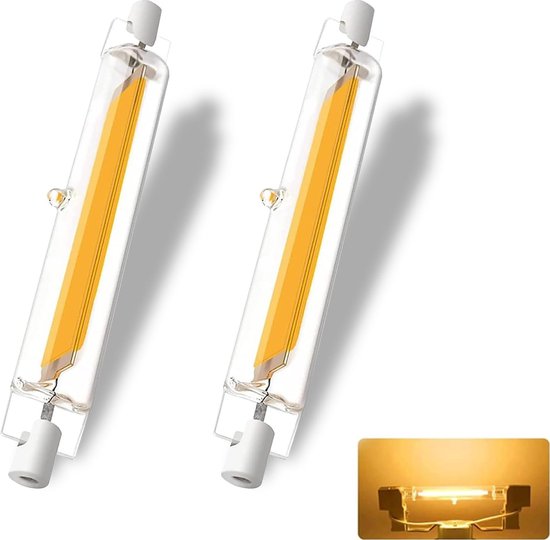 R7S 118mm LED- Lamp 20W - 2 Stuks - Warm Wit Licht - Ø16x118 mm - 360º ...