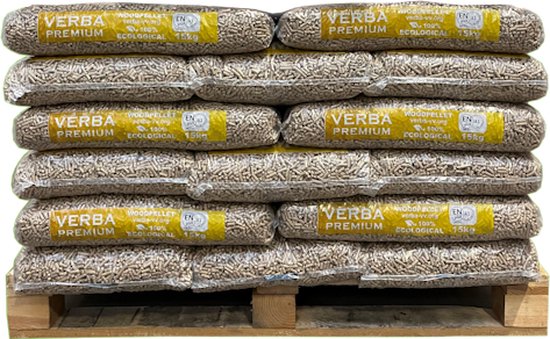 Verba Premium houtpellets - 35 zakken - 525 kg - Naaldhout pellets - EN+A1 & DIN+ | bol