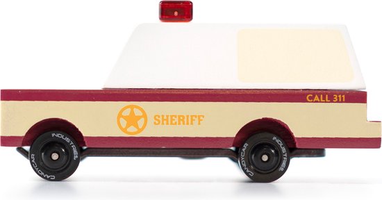 Candylab speelgoedauto Sheriff Truck - houten Candycar wereld. | bol