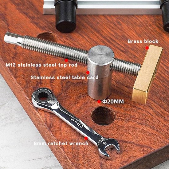 Bench Dog Clamp Set 2 Stuks - 4Pcs Bench Dogs 3/4Inch Houtbewerking ...