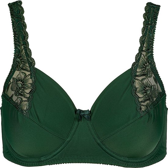 Elbrina EMBROIDERY BeugelBH - - Dames - Donker groen - 85F | bol