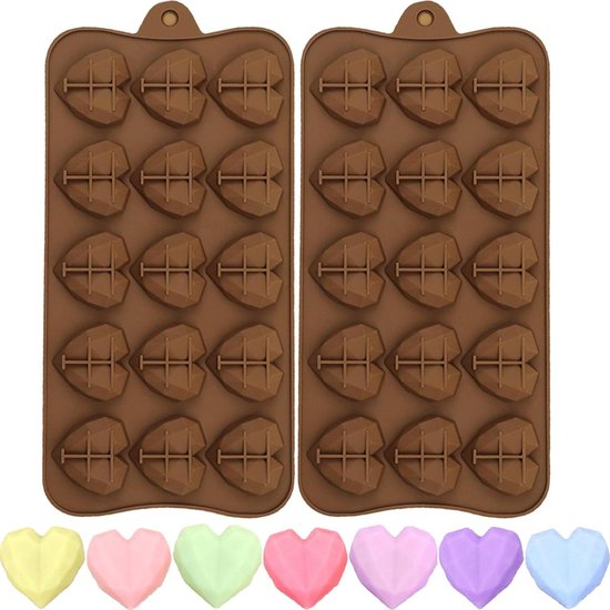 Chocolade vorm silliconen - Gietvorm 2 stuks diepe chocoladevorm ...