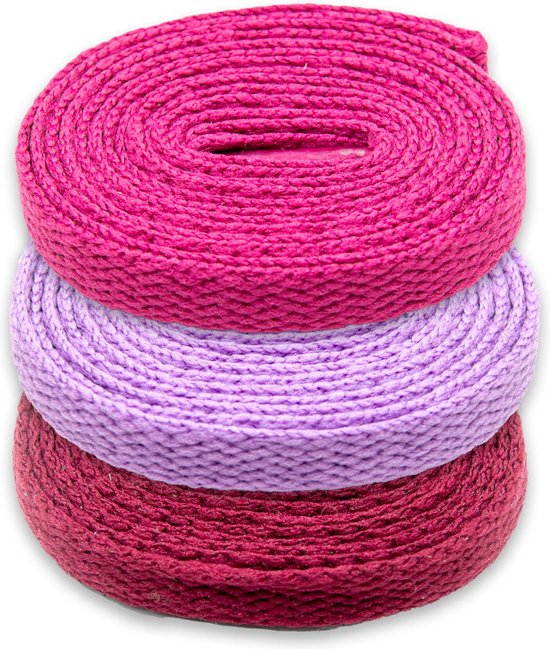 Paars Color Pack 2 - 3 Kleuren - Sneakerveters - Veters - Plat ...