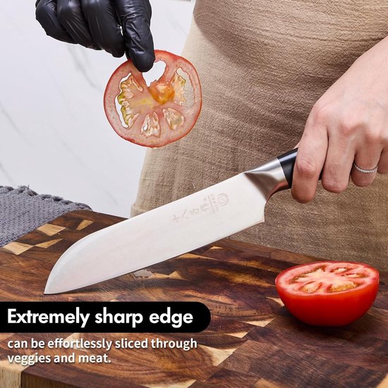 7-inch Chef's Knife - Sharp 40Cr13MoV Stainless Steel Kitchen Knife ...