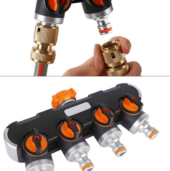 4-weg waterverdeler met kraanadapter - 3/4 inch en 1/2 inch Y-verdeler voor... | bol
