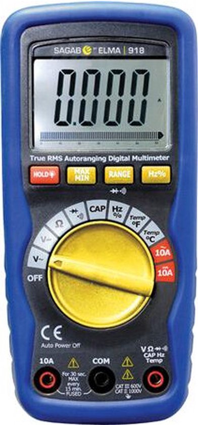 Elma Sagab digitale multimeter 0-1000v AC/DC (S-ELMA 918) | bol