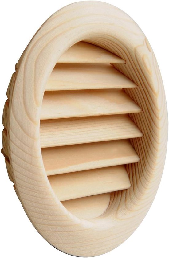 Rond houten rooster voor inbouw - grenen rood - Ø 100 mm | bol