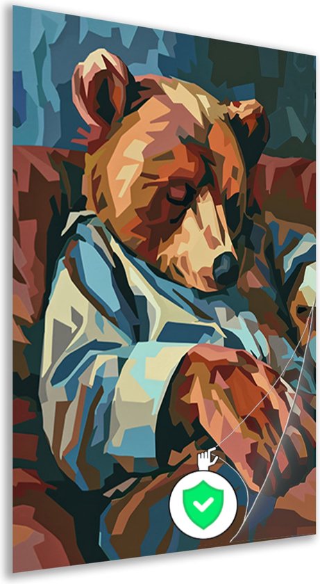 Beer muurdecoratie - Dier poster - Posters Stoel - Wanddecoratie ...