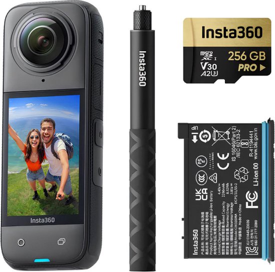 Insta360 X4 - Actioncam - 360 graden-camera - 8K - Vlog bundel - Met selfiestick,... | bol