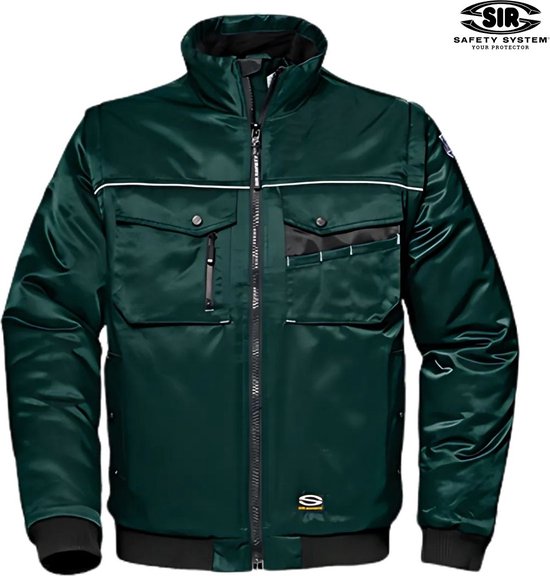 SIR SAFETY PATRIOT Gevoerde Werkjas HEREN Veiligheidsjas Groen ...