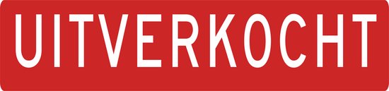 Sticker - Uitverkocht - Rood - 425mm x 100mm | bol