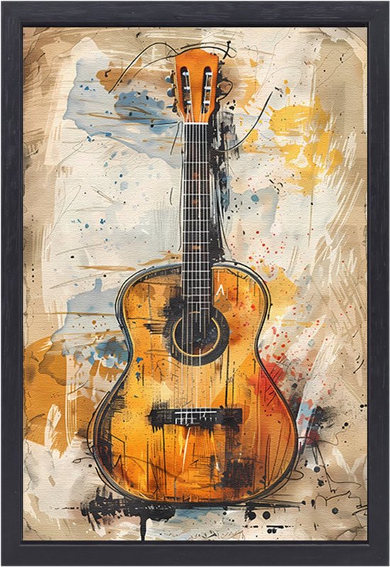 Tableau guitare - Tableau instrument de musique - Décoration murale ...