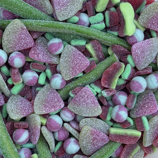 Watermeloen snoep mix - 1 kilogram - Zoet - Zuur - Halal - Snoeppot ...