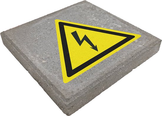 Stoeptegelsbedrukken.nl Elektrische spanning pictogram 30x30 | bol