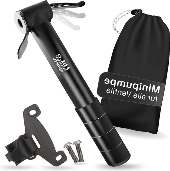 Minipomp voor fietsventielen - Aluminium framepomp 6 bar / 90 psi - Mini-fietspomp met... | bol