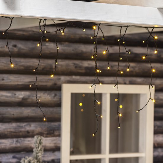 Bellatio Decorations ijspegelverlichting - 180 leds - warm wit - 6 mtr ...