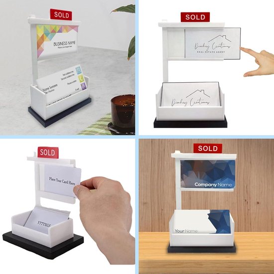 Business Card Holder Display Rek - Real Estate Kaarten - Office ...