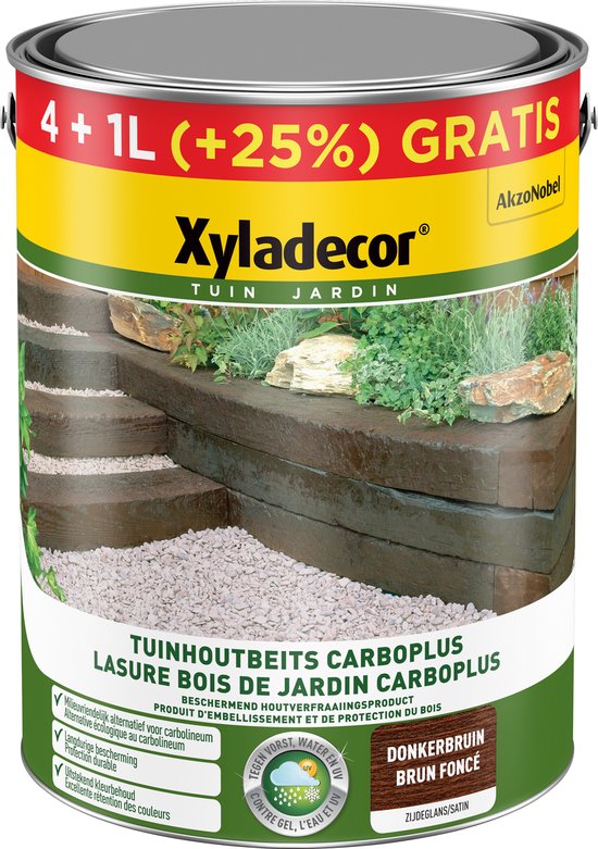 Xyladecor Tuinhoutbeits Carboplus - Donkerbruin - 5 L | bol