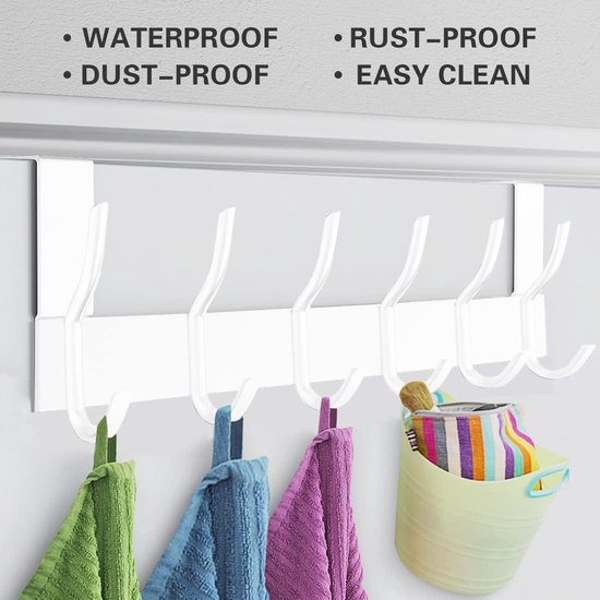 Deurhanger Met 6 Haken Kledinghaken Om Op Te Hangen Voor deurhanger-met-6-haken-kledinghaken-om-op-te-hangen-voor