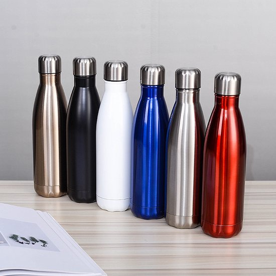 Geïsoleerde roestvrijstalen waterfles - 500/750 ml, dubbelwandige ...