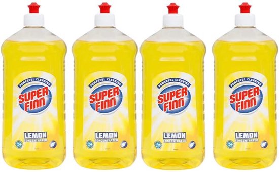 Superfinn afwasmiddel Lemon 1 liter ( 4x ) stuks | bol