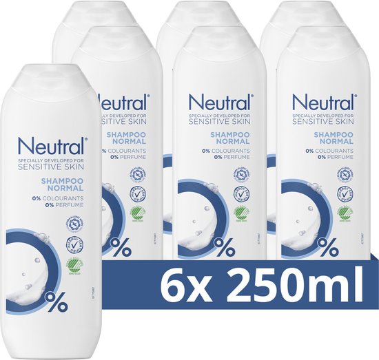 Neutral 0% Shampoo - Normaal - bevat 0% parfum en 0% kleurstof - 6 x ...