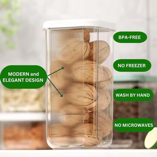 Storage Boxes Kitchen Organiser with Lid - Set of 10 Airtight Storage ...