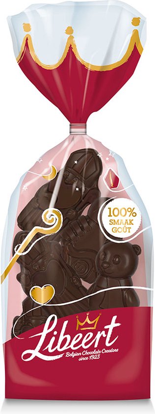 Libeert chocoladefiguren van de Sint - 3 zakken - pure chocolade - 175g ...