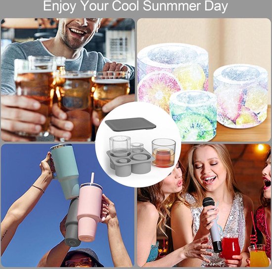 Ijsblokjesvorm met deksel - Stanely Cup Tumbler Ice Mould - Cilinder ...