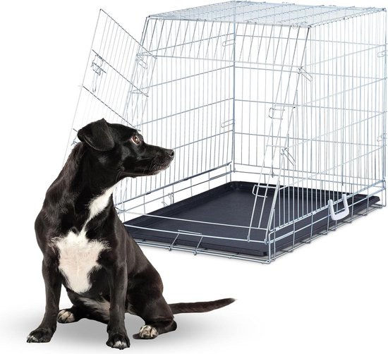 Hondenbench inklapbare bench met bodemplaat & deur greep - thuis & auto ...