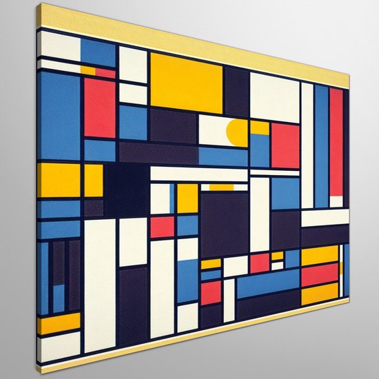Line art mondriaan schilderij | The Harmonious Symphony of Geometric ...