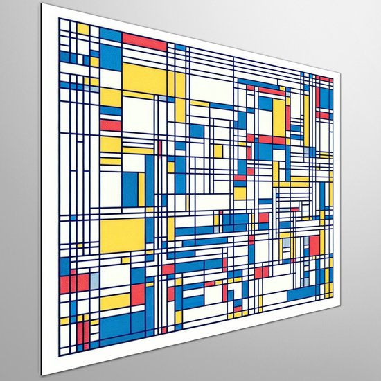 Line art mondriaan schilderij | Mondrian's Lines: A Modern ...