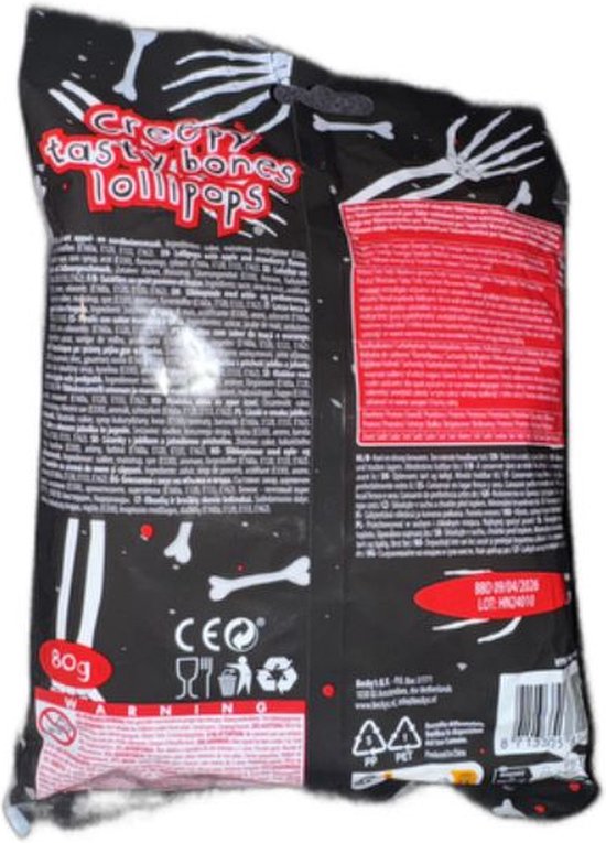 Creepy tasty bones lollipops - Halloween snoep -bone lollies - apple ...