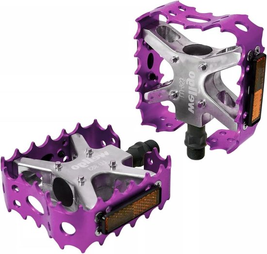Old School BMX MTB Bear Trap 9/16 inch Purple Bicycle Pedals - Retro ...