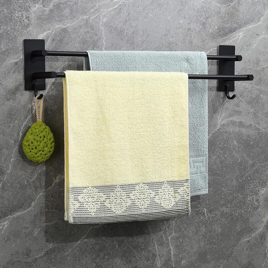 Handdoekrek Radiator Zwart SUS304 Roestvrij Staal 60cm Zelfklevend ...