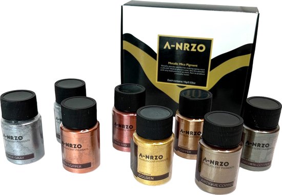 Mica poeder - 8 kleuren - Epoxy hars verf - 15gr - Metallic | bol