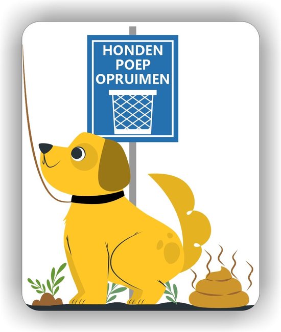 Jerma-Hondenpoep opruimen-sticker Ruim de poep van je hond op | bol