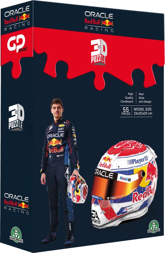GP Sport 3D Puzzel - Max Verstappen helm - Red Bull - 55 stuks - Vanaf ...