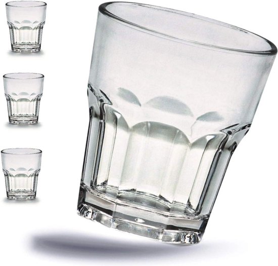 Shatterproof Water Glasses - Durable Plastic Juice Glass Set - Real ...