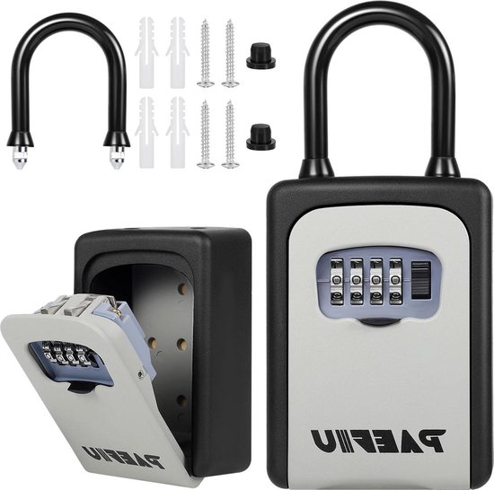 Sleutelkluis 4 cijferige cijfercode afneembare beugel wandmontagbaar ...