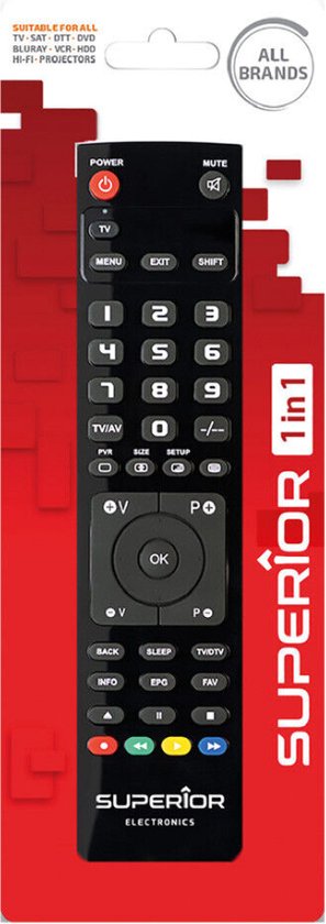 Superior Electronics Superior Slim afstandsbediening TV Drukknopen | bol