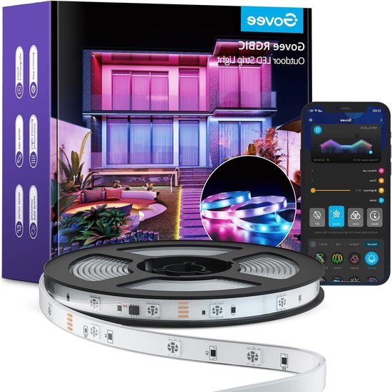 Outdoor LED Strip 10 m IP65 Waterdicht met App-Besturing en ...