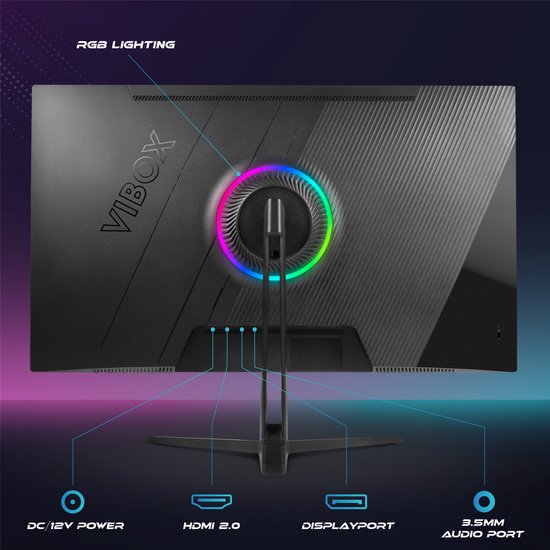 Vibox V27FHD165 Gaming Monitor - 27 Inch, FHD 1080p Resolutie, 165Hz ...