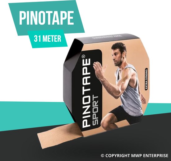 PINO - Kinesiotape - Sporttape - Fysio tape - beige - 31 meter - extra ...