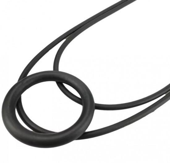 Ketting -zwart -rubber -magneet- “ DeVrie”- modern- Abstract- Charme Bijoux | bol