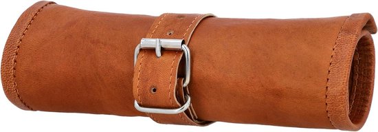 Vintage bruin leren pennenetui voor dames en heren - Robbie | bol