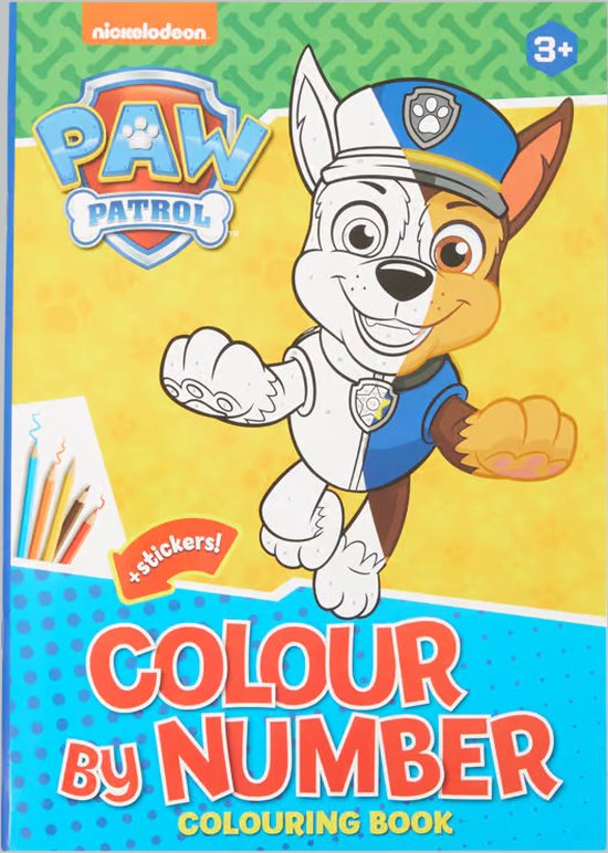 Nickolodeon Paw Patrol - colour by number - kleuren op nummer - leer ...